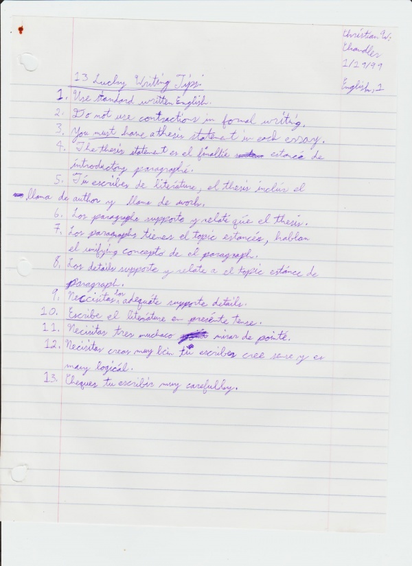 13 Lucky Writing Tips - CWCki